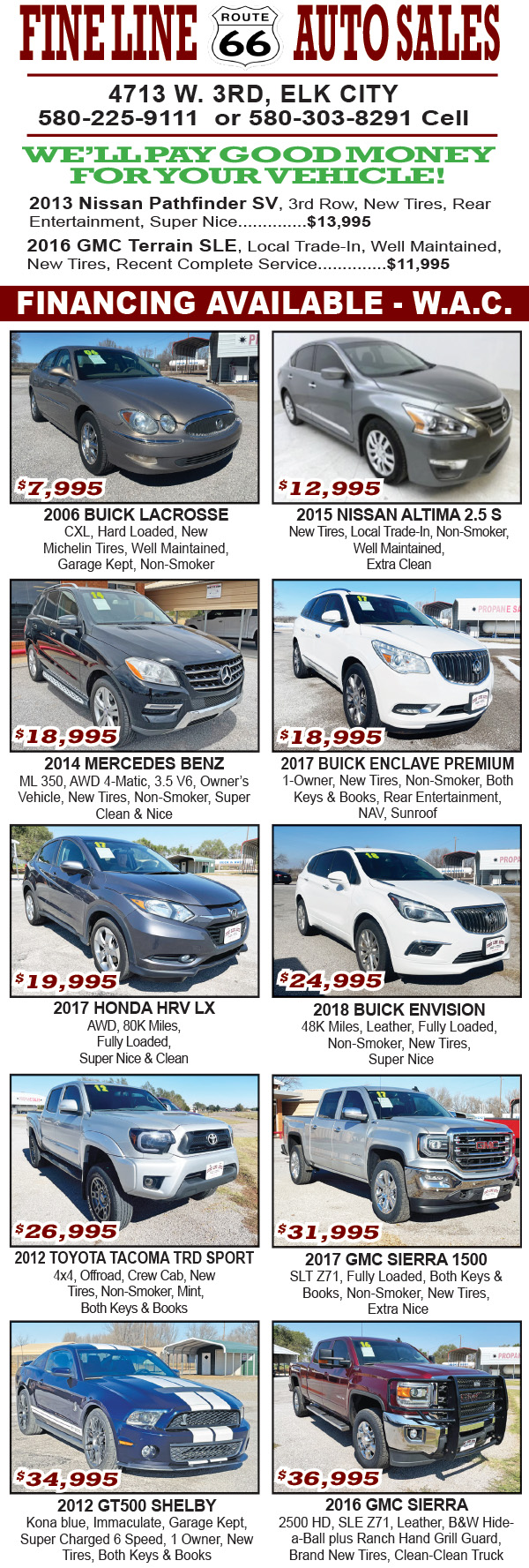 The Penny News Classifieds: Automobiles - Fine Line Auto Sales ...