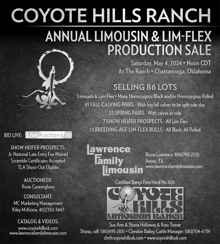 The Penny News Classifieds: Livestock - Coyote Hills Ranch Annual ...