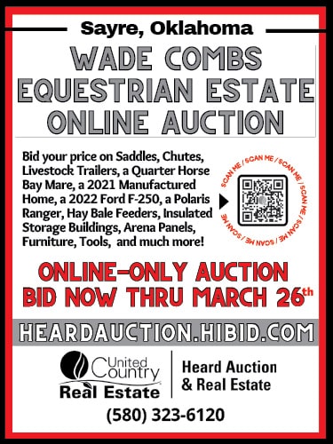 The Penny News Classifieds: Auctions - Wade Combs Equestrian Estate ...