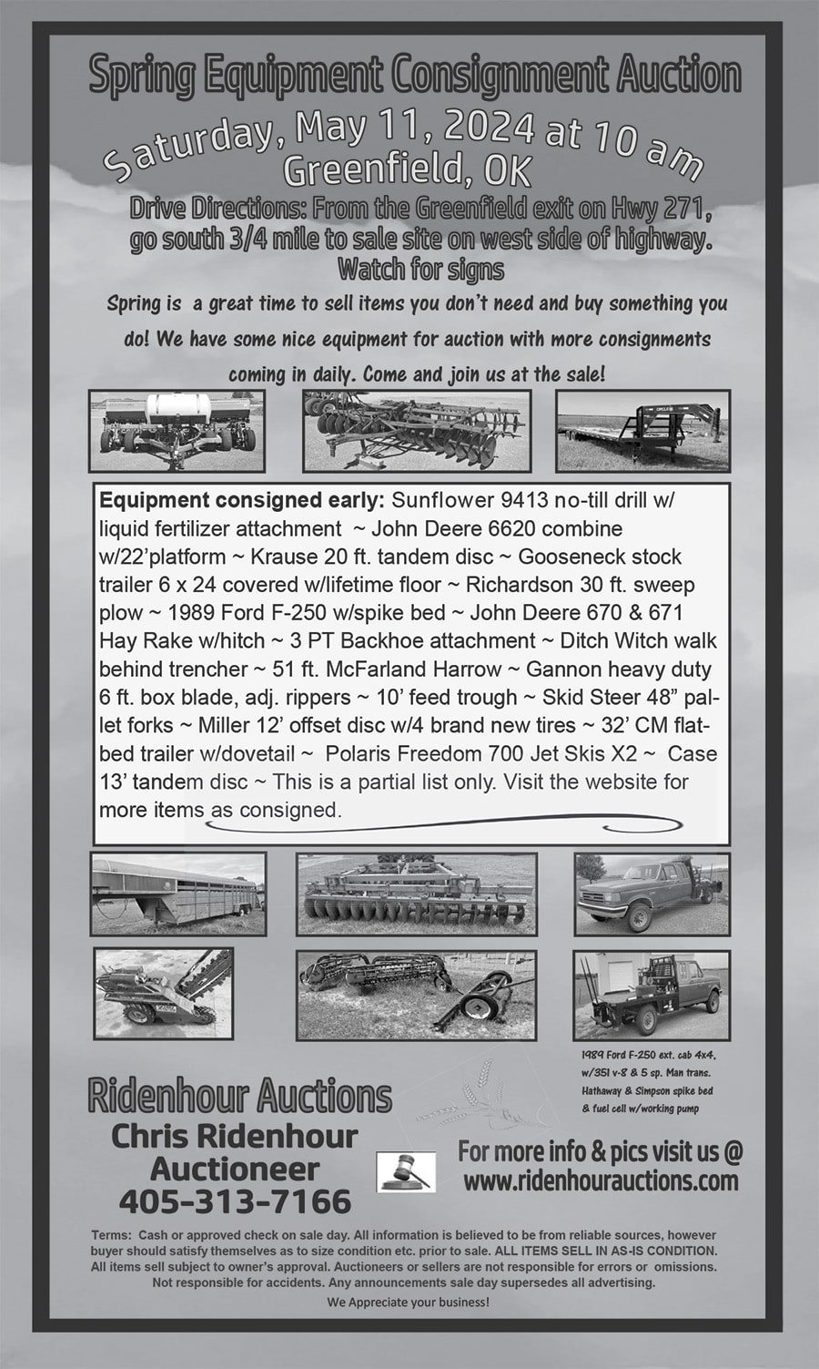 The Penny News Classifieds: Auctions - Spring Equipment Consignment ...