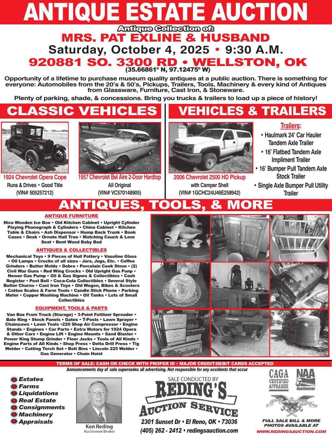 The Penny News Classifieds: Auctions - Pat Exline Antique Estate ...