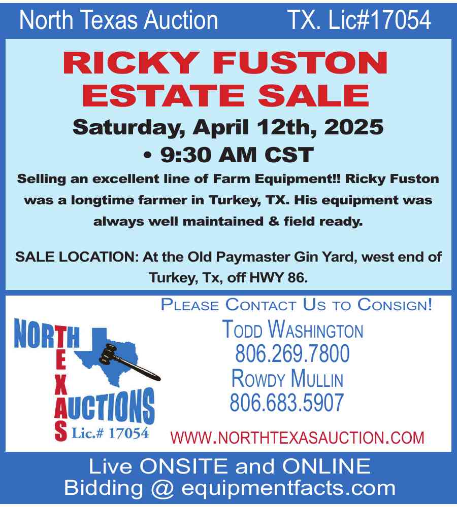 The Penny News Classifieds: Auctions - Ricky Fuston Estate Sale – Farm ...