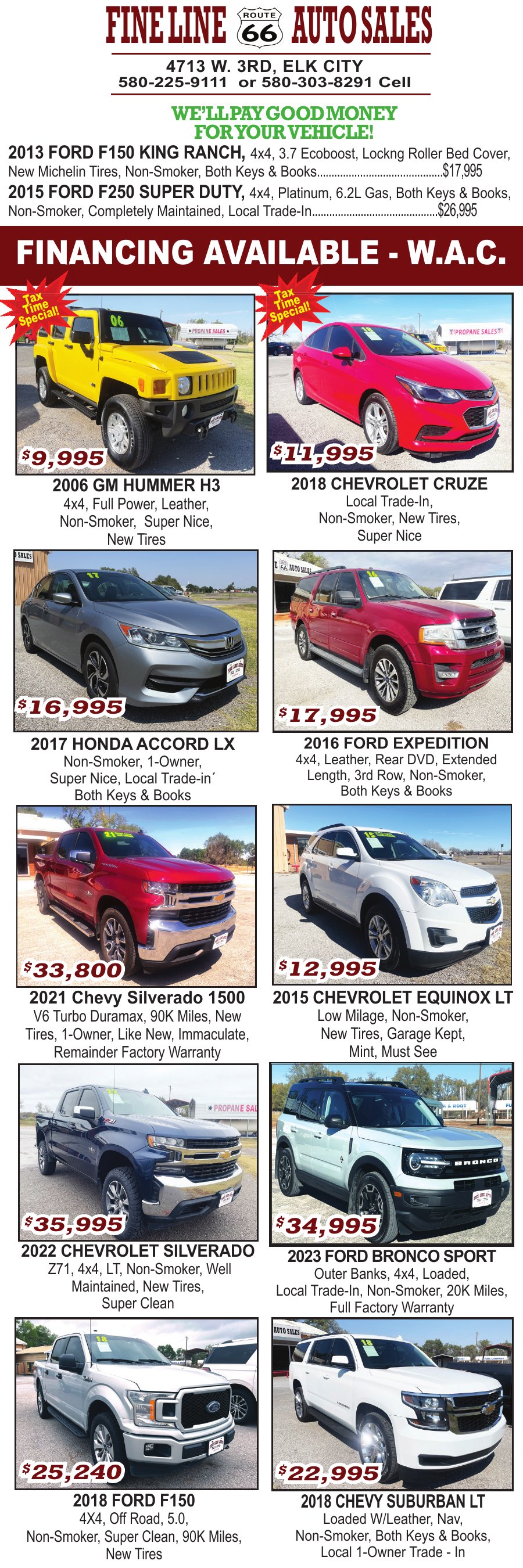 The Penny News Classifieds: Automobiles - Fine Line Auto Sales ...