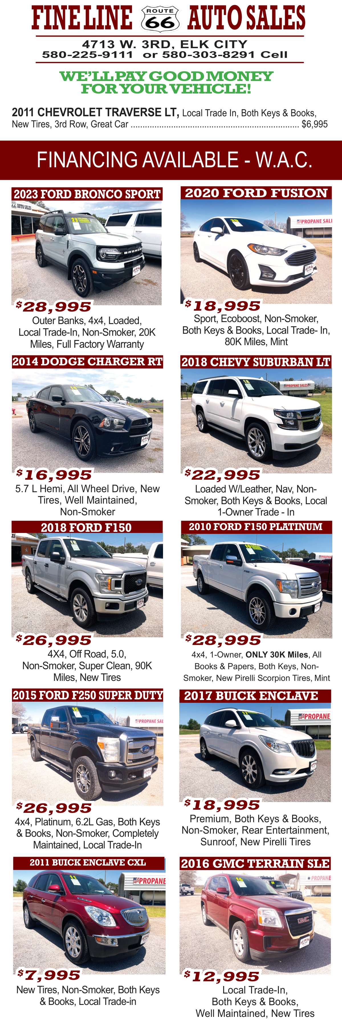 The Penny News Classifieds: Automobiles - Fine Line Auto Sales — Used ...