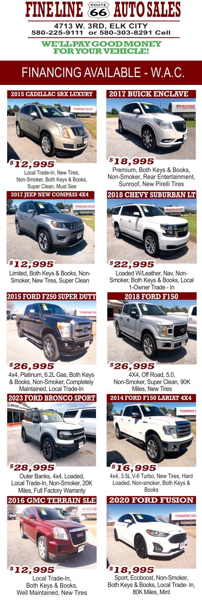The Penny News Classifieds: Automobiles - Fine Line Auto Sales ...