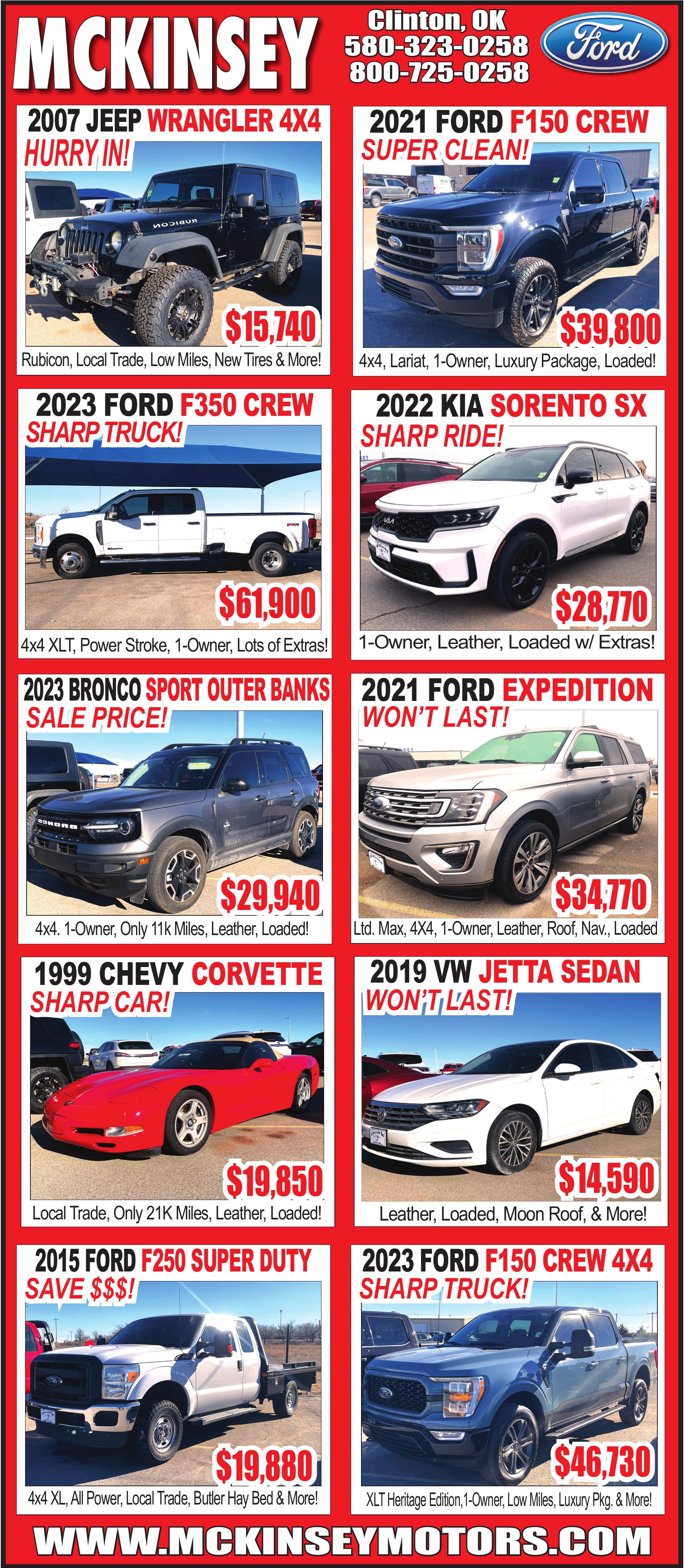 The Penny News Classifieds: Automobiles - McKinsey Motors – Quality ...